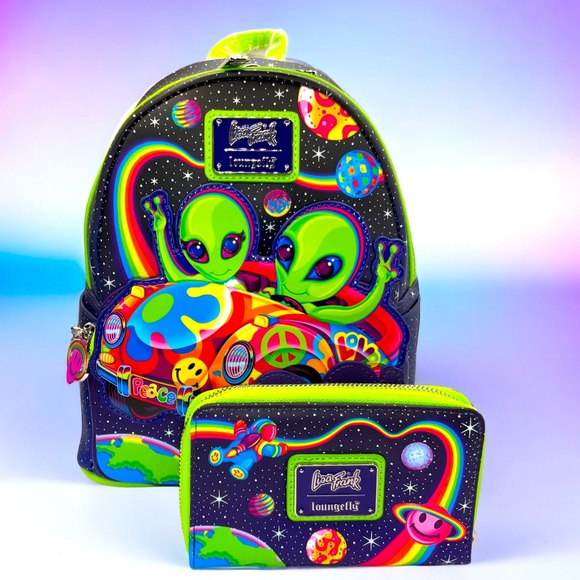 Loungefly | Bags | Loungefly Lisa Frank Cosmic Alien Ride Mini Backpack ...